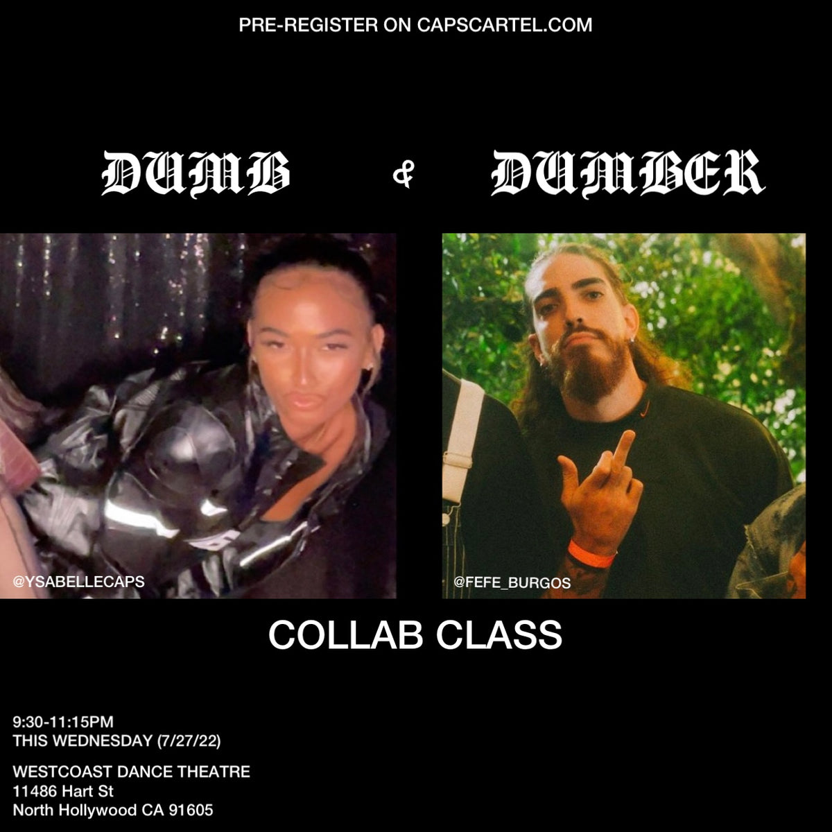 **WEDNESDAY** COLLAB CLASS WITH YSABELLE & FEFE IN LOS ANGELES – Caps ...